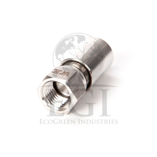 1/4" JIC Female Fitting for 1/4" Custom Hose - EcoGreen Industries